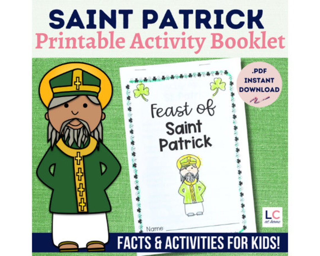 Saint Patrick of Ireland Printable Activity Booklet for Catholic Kids ...