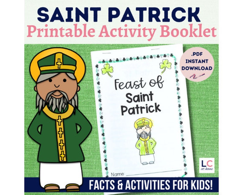 Saint Patrick of Ireland Printable Activity Booklet for Catholic Kids ...