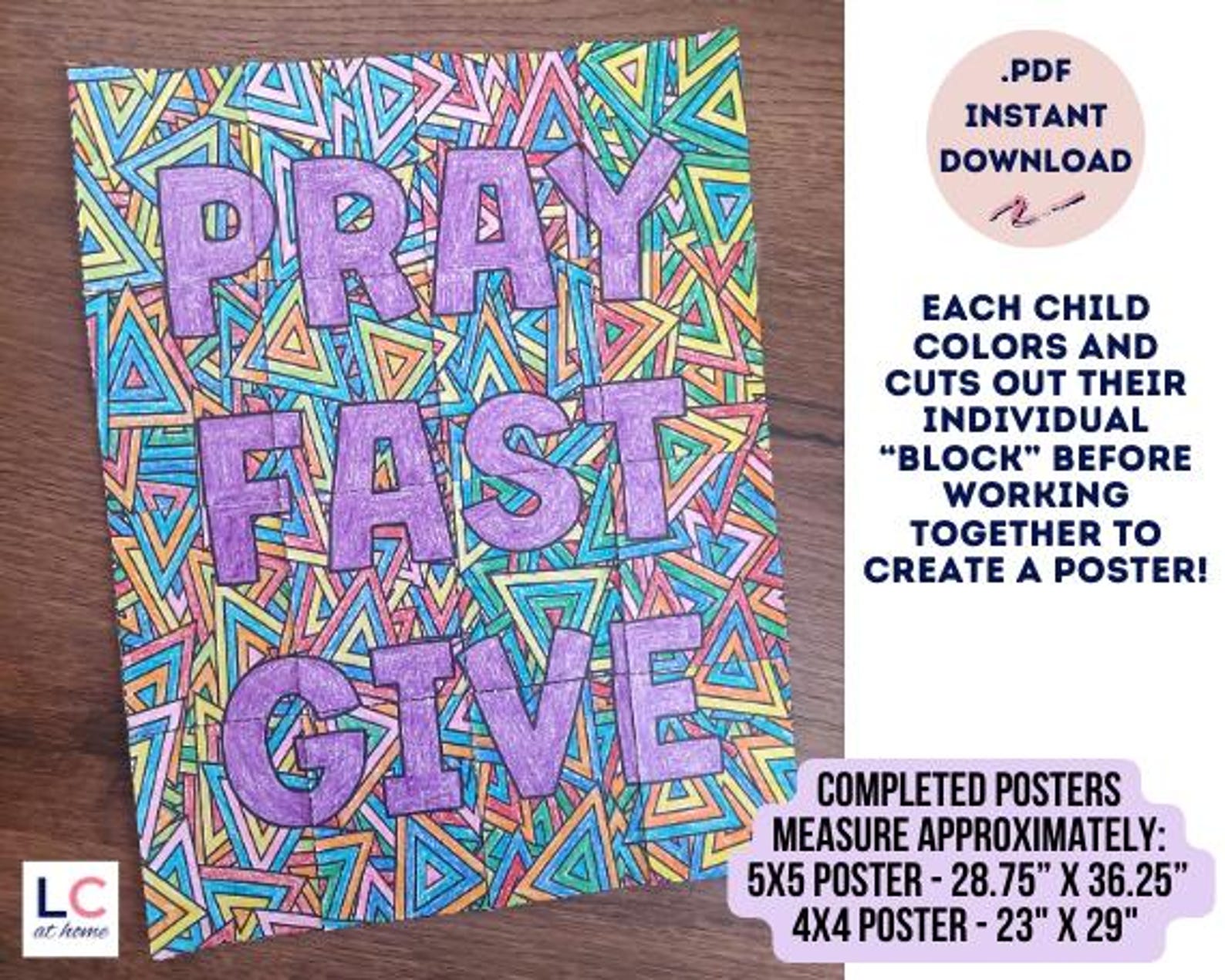 Lent Coloring Project | Catholic Collaborative Poster | Holy Week ...
