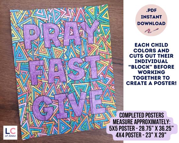 Lent Coloring Project | Catholic Collaborative Poster | Holy Week ...