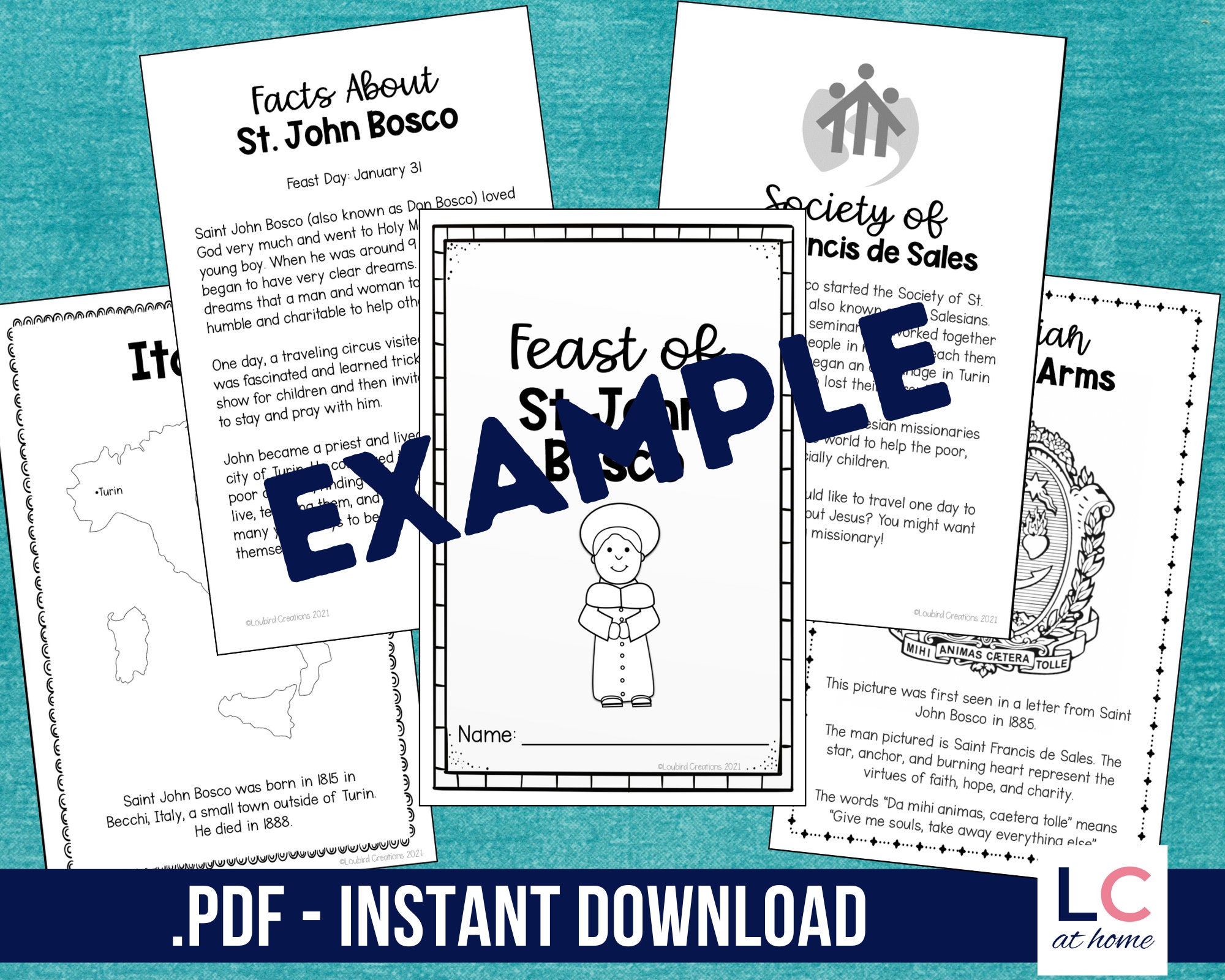 Catholic Saints Printable Booklets for Kids | Monthly Saint Studies ...