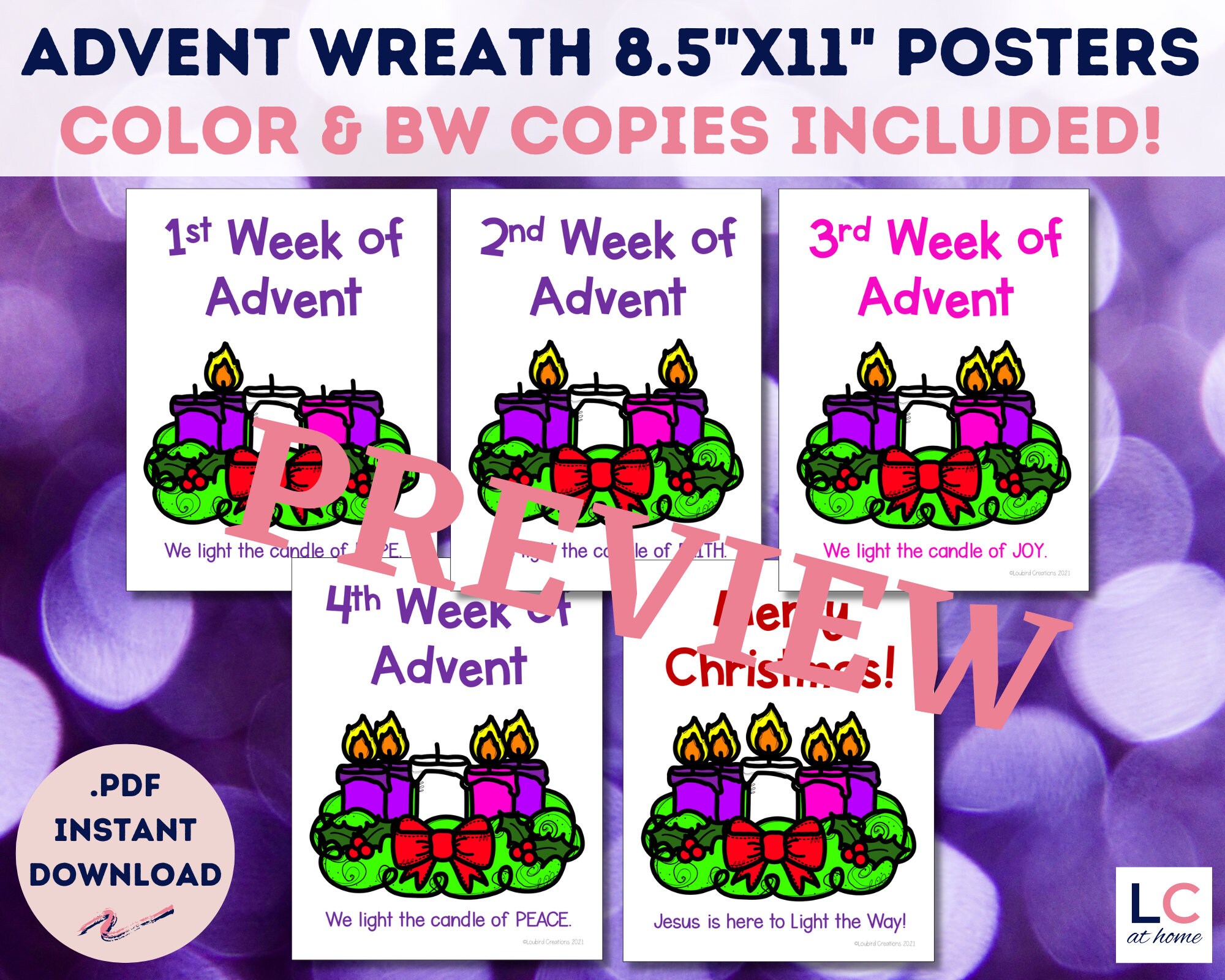 Advent Wreath Book for Young Children | Advent Craft and Coloring ...