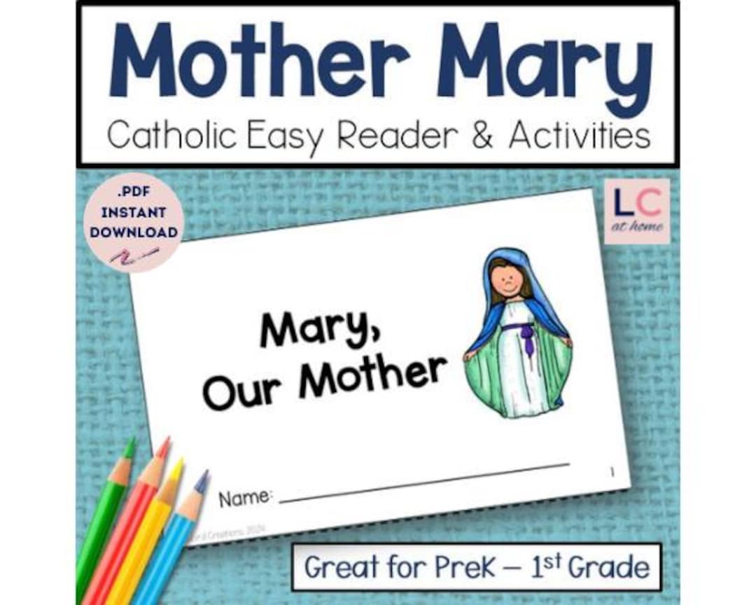 Mary Our Mother Catholic Easy Reader for Kids | Mary Coloring Activity ...