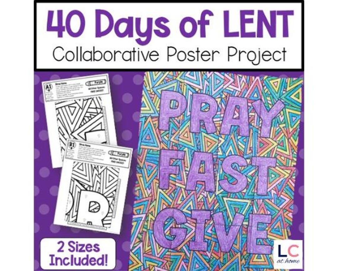 Lent Coloring Project | Catholic Collaborative Poster | Holy Week ...