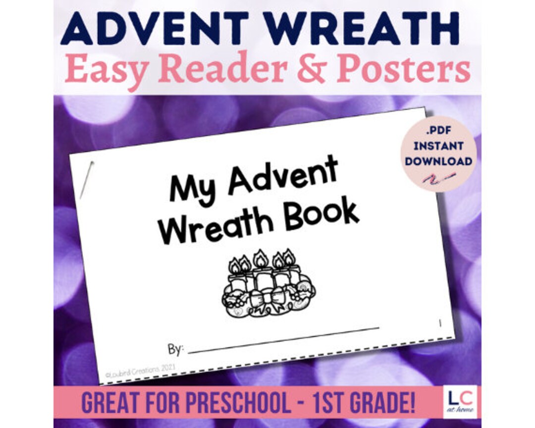 Advent Wreath Book for Young Children | Advent Craft and Coloring ...