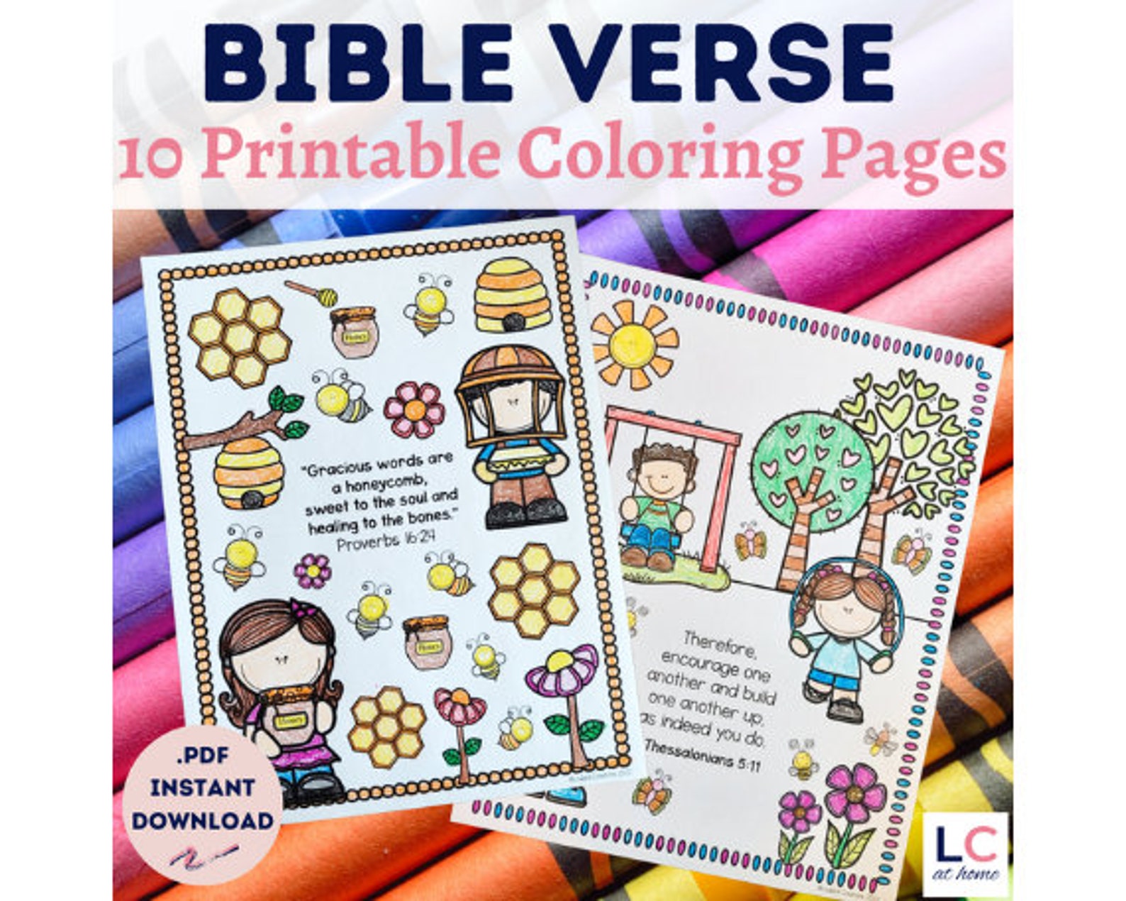Bible Verse Coloring Sheets for Kids | Printable Scripture Activities ...