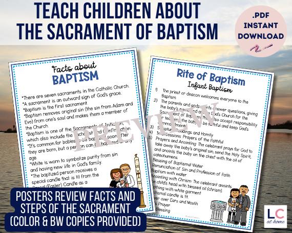 Baptism Activities for Catholic Kids | Sacrament Lesson Plans | Baptism ...