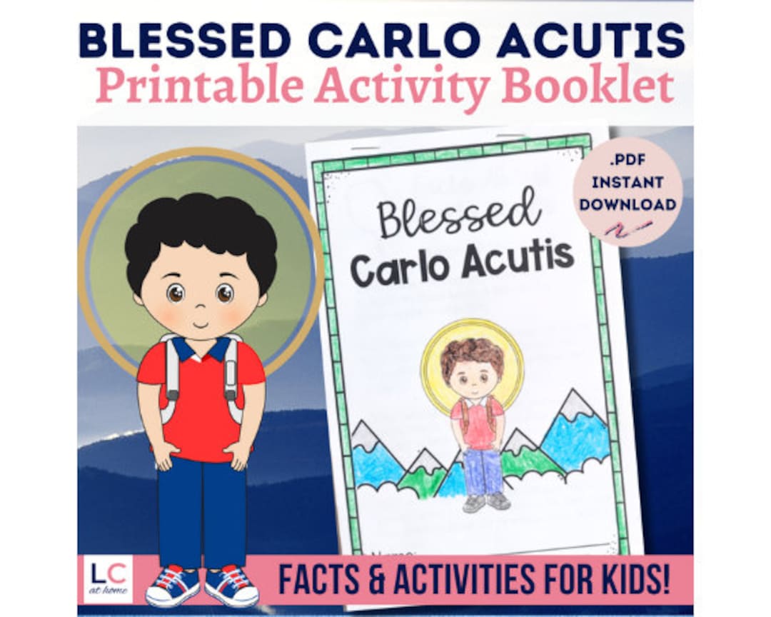 Blessed Carlo Acutis Printable Activity Booklet for Catholic Kids ...