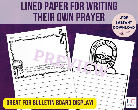 Act of Contrition Catholic Prayer Worksheets | Sacrament of First ...