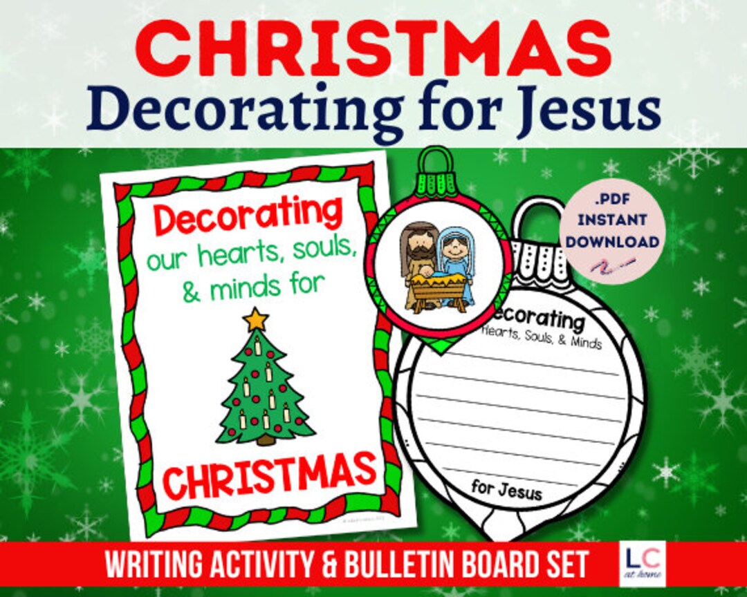 Christmas Writing Activity | Decorating for Jesus Project and Bulletin ...