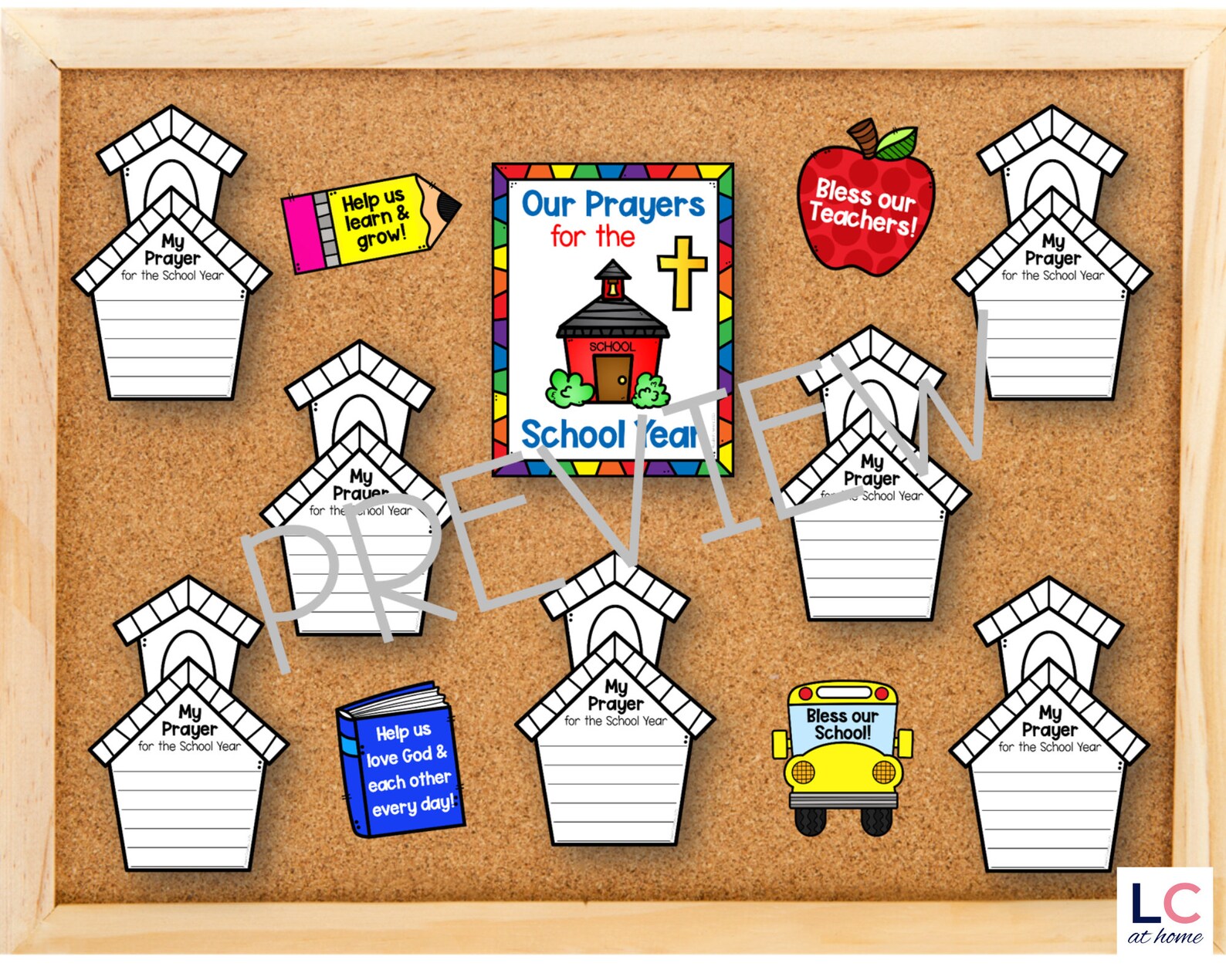 Back to School Prayer Bulletin Board Writing Lesson | Catholic First ...
