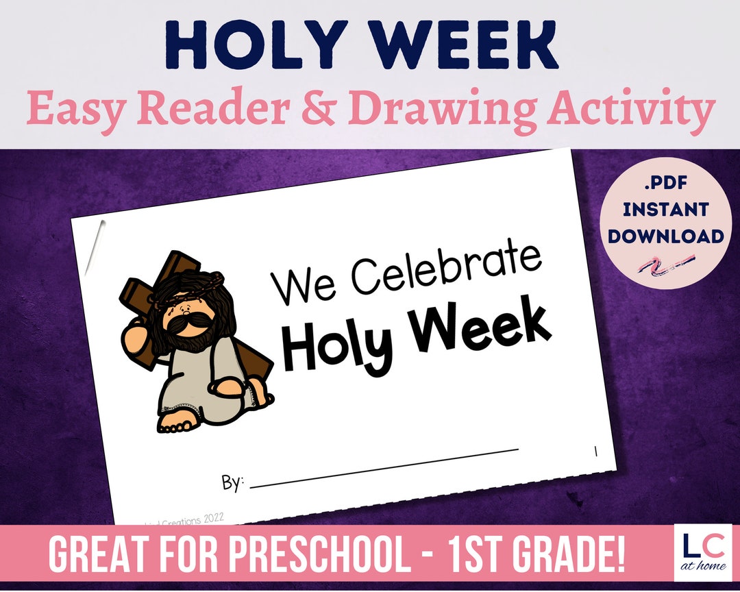 Holy Week Easy Reader and Sequencing Activities for Catholic Kids Lent ...