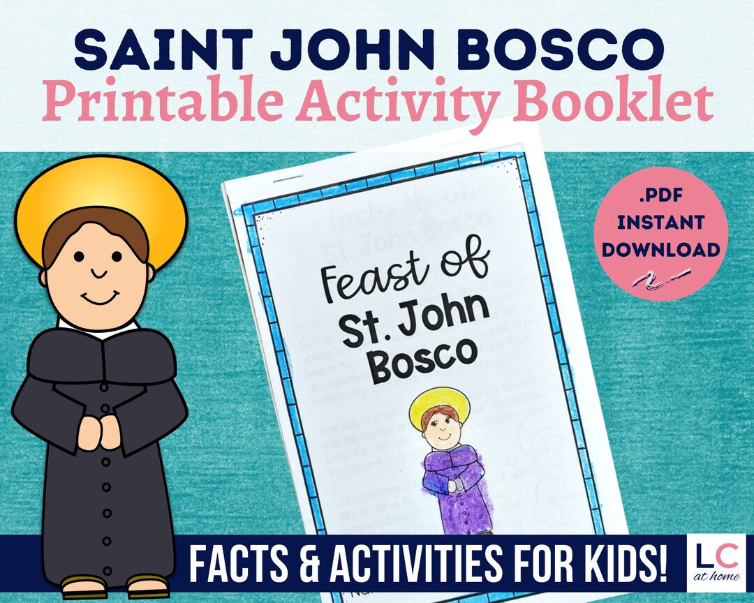 Saint John Bosco Printable Activity Booklet for Catholic Kids St. John ...