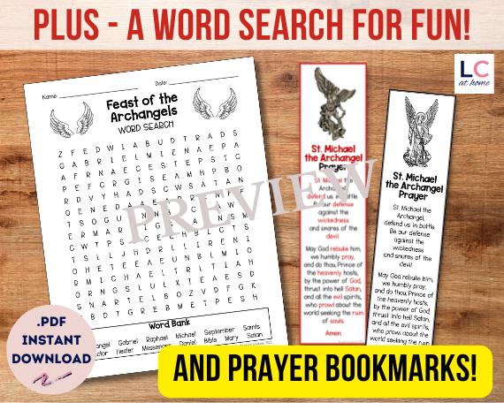 Feast of the Archangels | Saint Michael Prayer Activities for Catholic ...