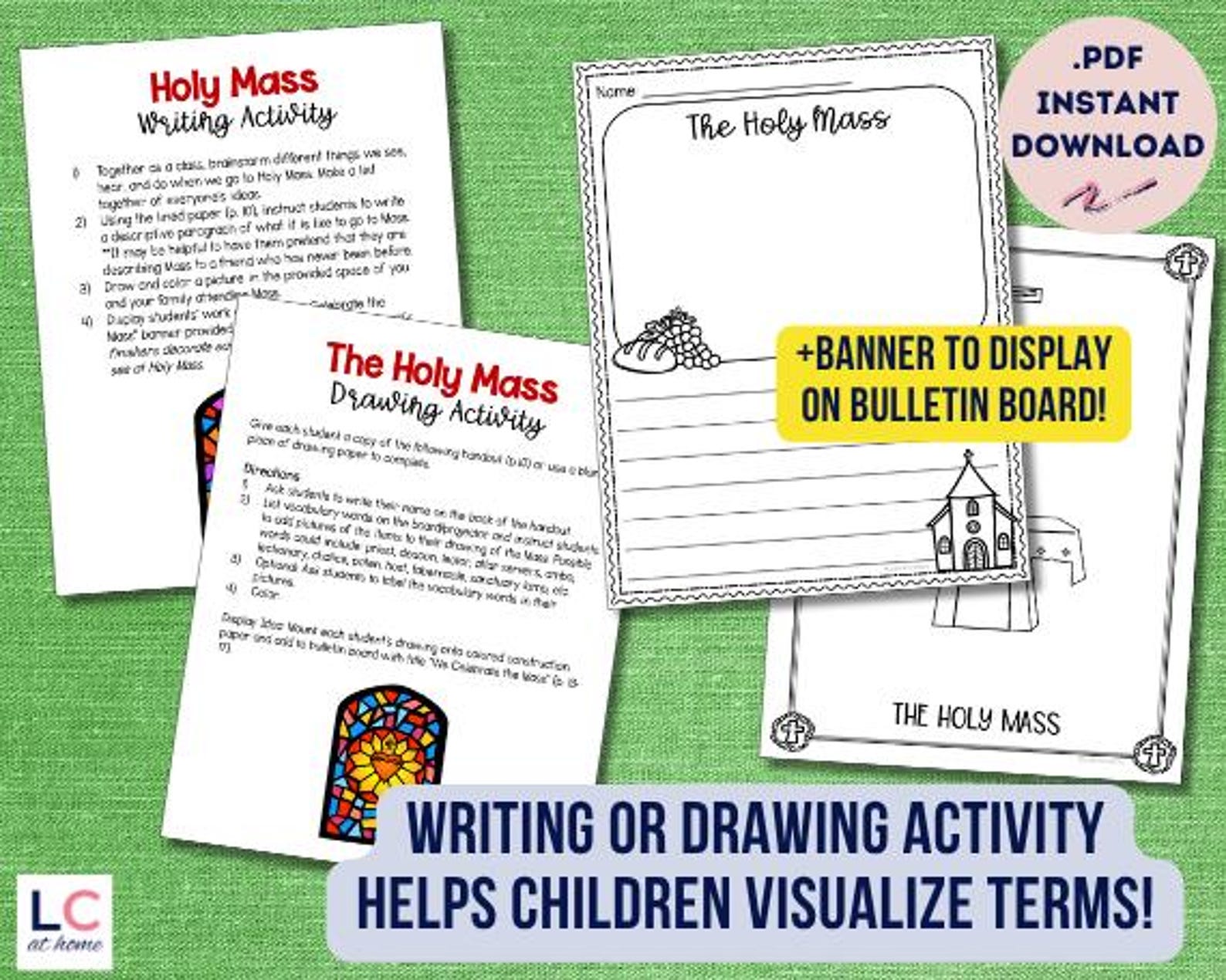 Catholic Mass Vocabulary Activities | First Communion Worksheets ...