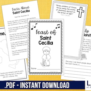 Saint Cecilia Printable Activity Booklet for Catholic Kids | St ...