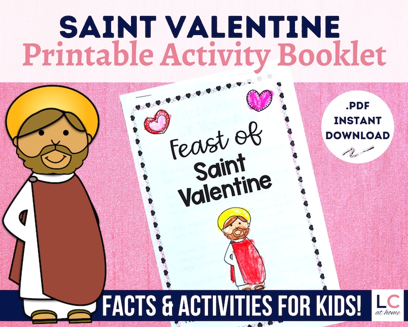 Saint Valentine Printable Activity Booklet for Catholic Kids St ...