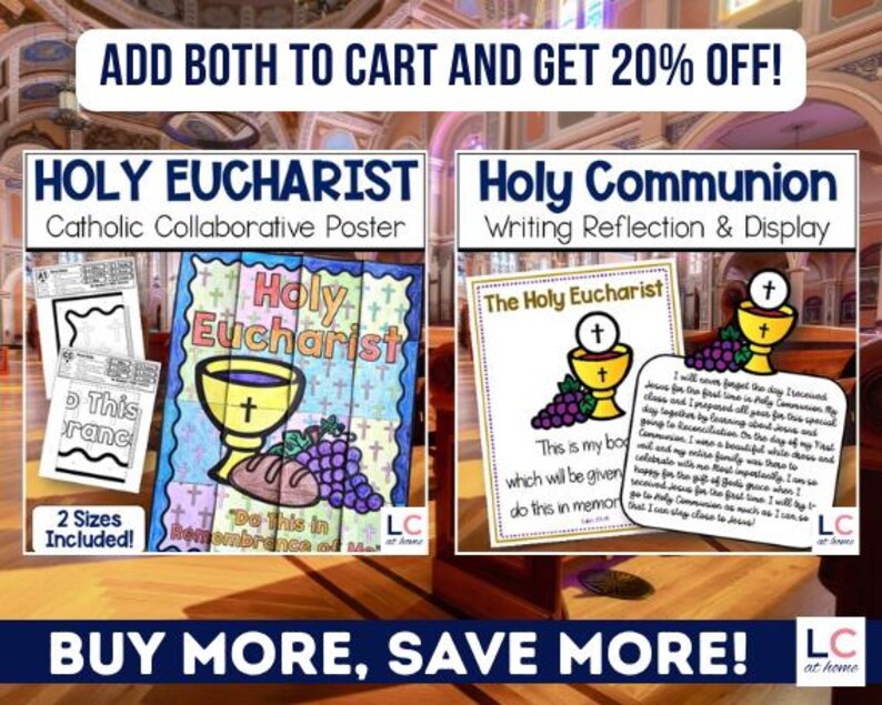Holy Eucharist Collaborative Poster | Catholic First Communion Activity ...