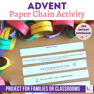 Advent Paper Chain Activity for Kids and Families | Christian Christmas ...