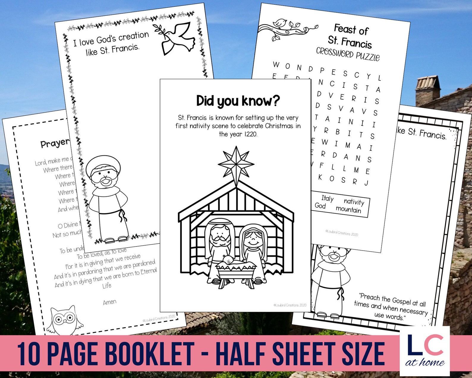 Saint Francis of Assisi Printable Activity Booklet for Catholic Kids ...