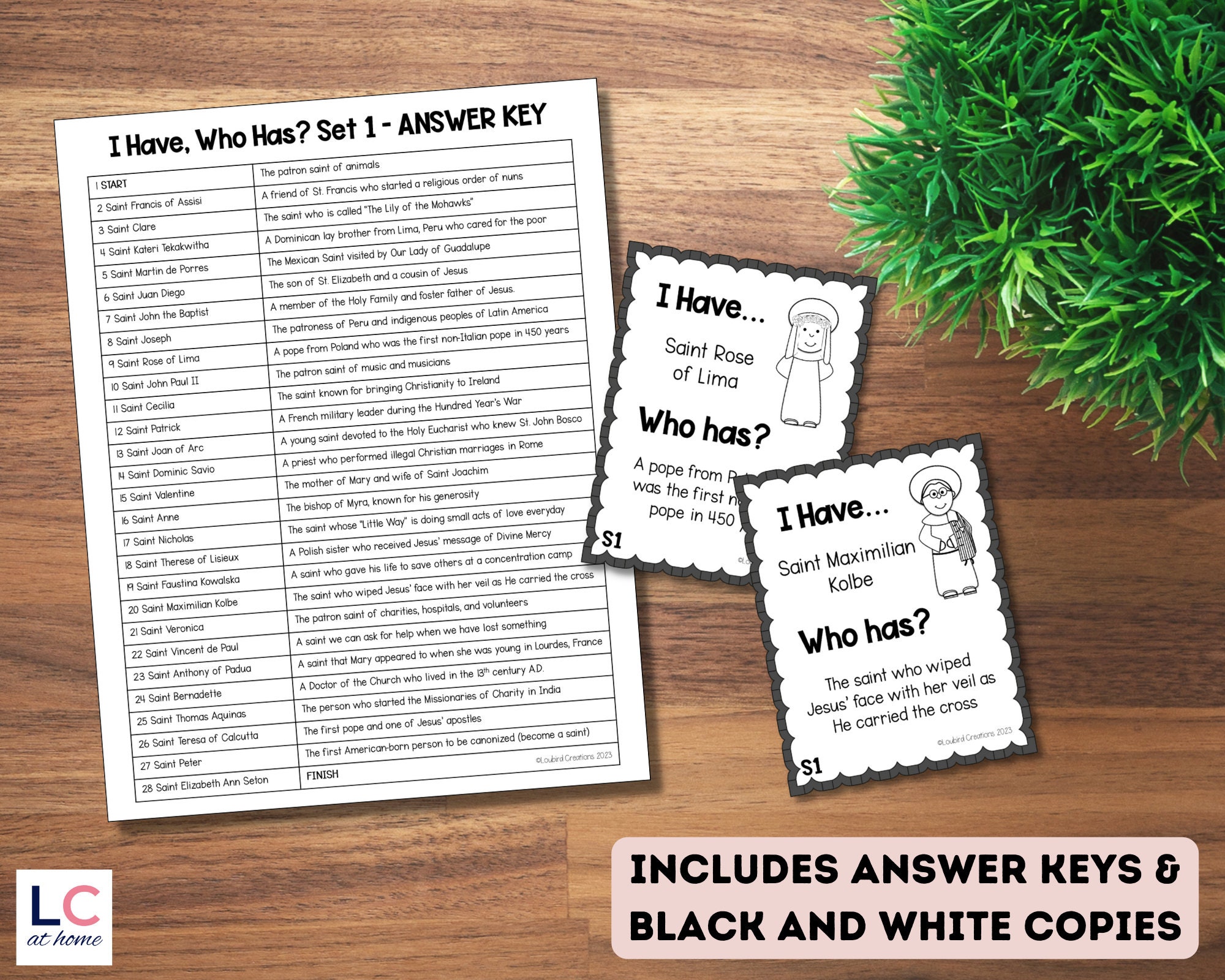 Catholic Saints Trivia Game | All Saints Day I Have Who Has Activity ...