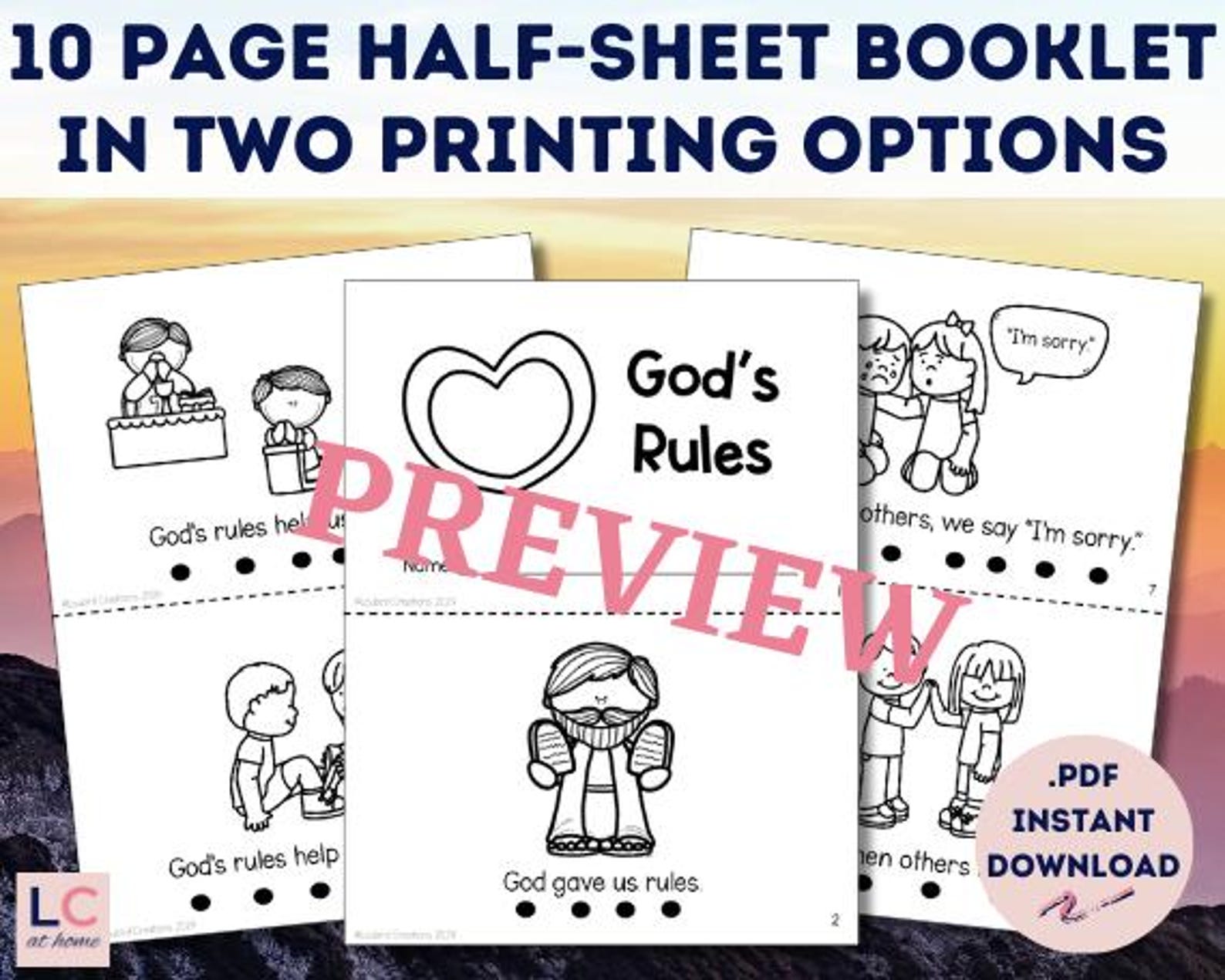 Gods Rules Easy Reader for Catholic Kids | Lost Sheep Good Shepherd ...