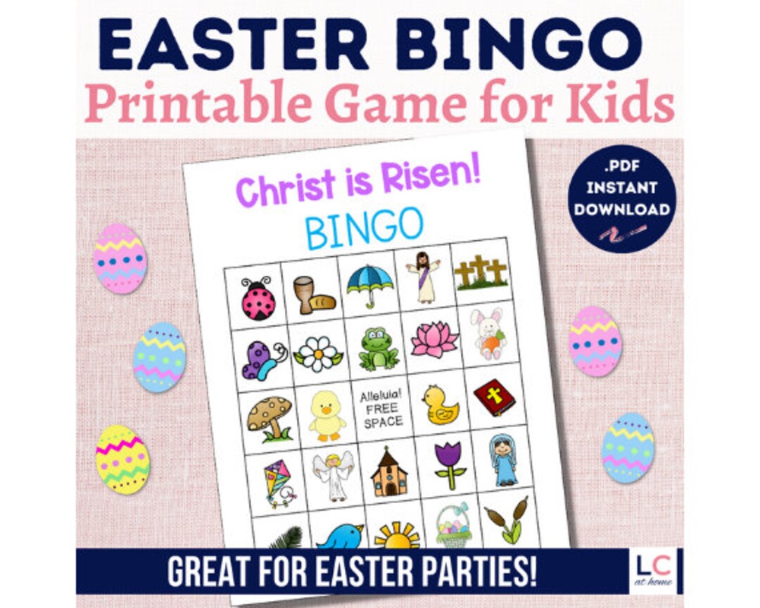 Easter Sunday Bingo for Catholic Kids | Resurrection Game | Holy Week ...