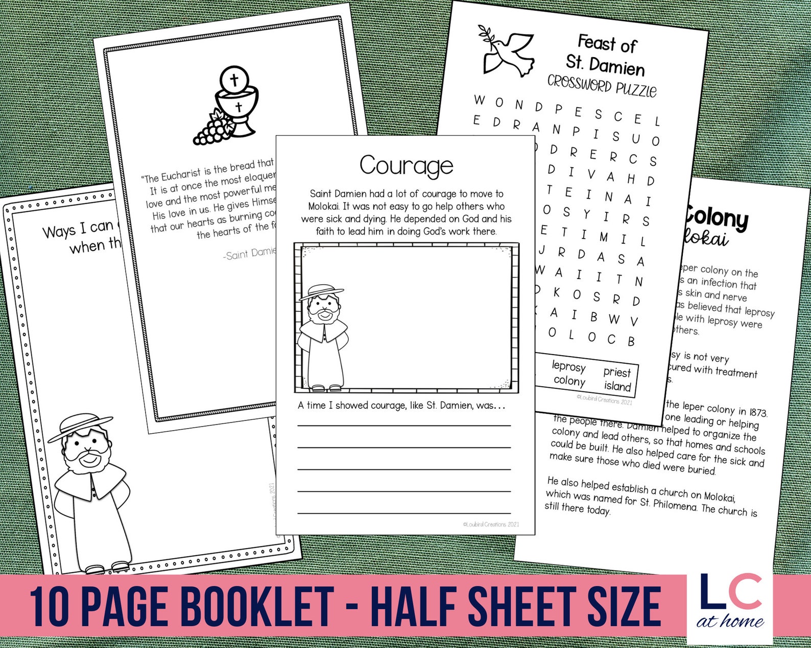 Saint Damien of Molokai Printable Activity Booklet for Catholic Kids ...