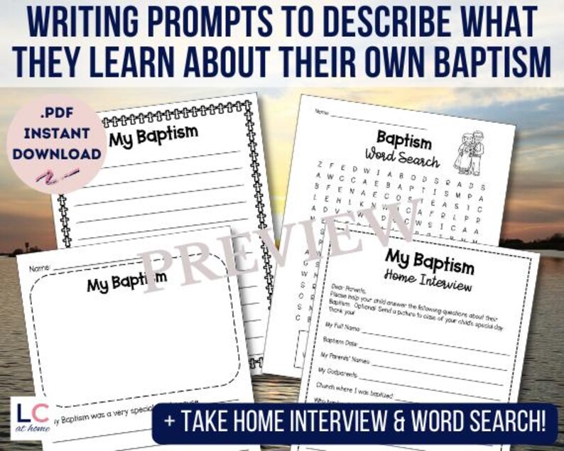 Baptism Activities for Catholic Kids | Sacrament Lesson Plans | Baptism ...
