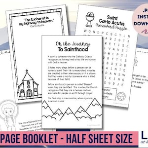 Saint Carlo Acutis Printable Activity Booklet for Catholic Kids ...