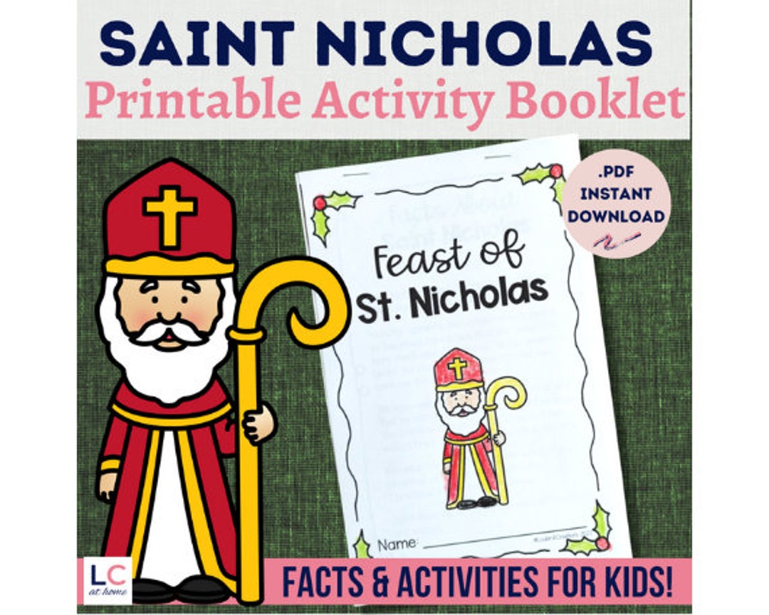 Saint Nicholas Printable Activity Booklet for Catholic Kids | St. Nick ...