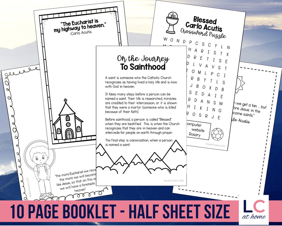 Blessed Carlo Acutis Printable Activity Booklet for Catholic Kids ...