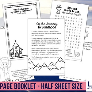 Blessed Carlo Acutis Printable Activity Booklet for Catholic Kids ...