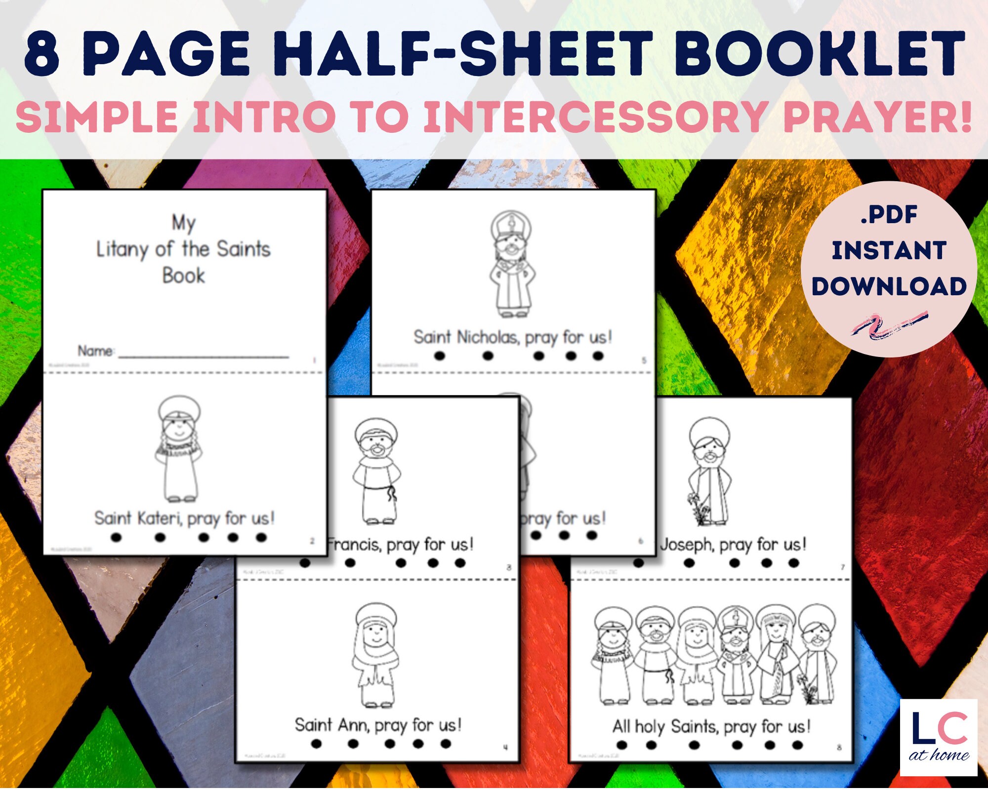 Litany of the Saint Easy Reader and Craft | All Saints Day Preschool ...