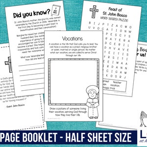 Saint John Bosco Printable Activity Booklet for Catholic Kids | St ...