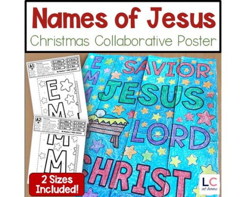 Christmas Collaborative Poster Activity | Advent Catholic Color by Code ...