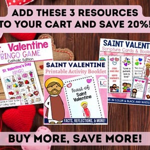 Saint Valentine Bingo Game | Catholic Christian Edition | Feast of St ...