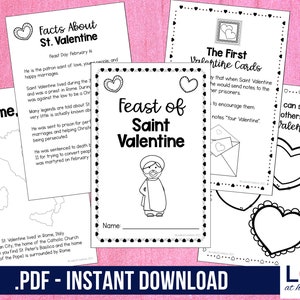 Saint Valentine Printable Activity Booklet for Catholic Kids | St ...