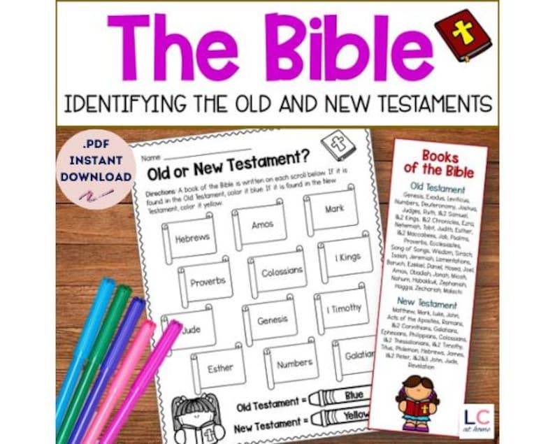 Bible Lessons for Kids | Old and New Testaments | Catholic Worksheets ...