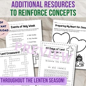 Lent Facts and Worksheets | Ash Wednesday and Holy Week Activities ...