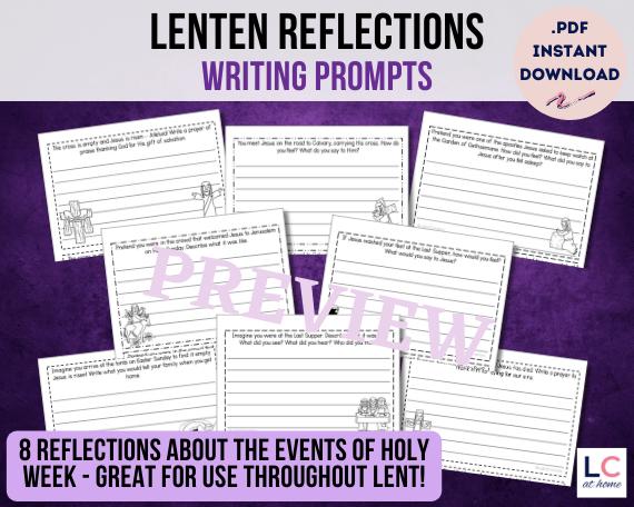 Holy Week Writing Prompts | Lent Reflections | Ash Wednesday | Prayer ...