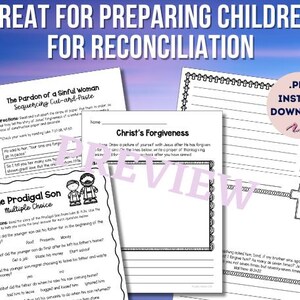 Reconciliation Bible Story Activities for Catholic Kids | Prodigal Son ...