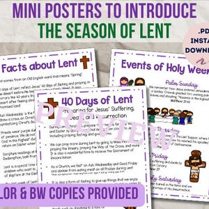 Lent Facts and Worksheets | Ash Wednesday and Holy Week Activities ...
