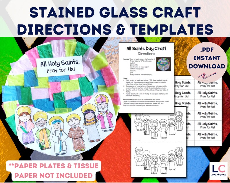 Litany of the Saint Easy Reader and Craft | All Saints Day Preschool ...