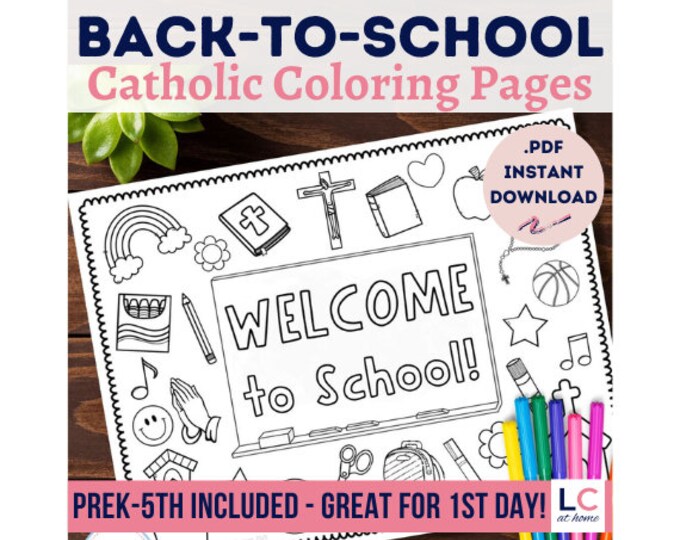 Catholic First Day of School Coloring Page | Back to School Catholic ...