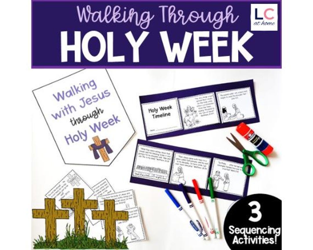 Lent Timeline Project | Holy Week Scripture Sequencing Activities for ...