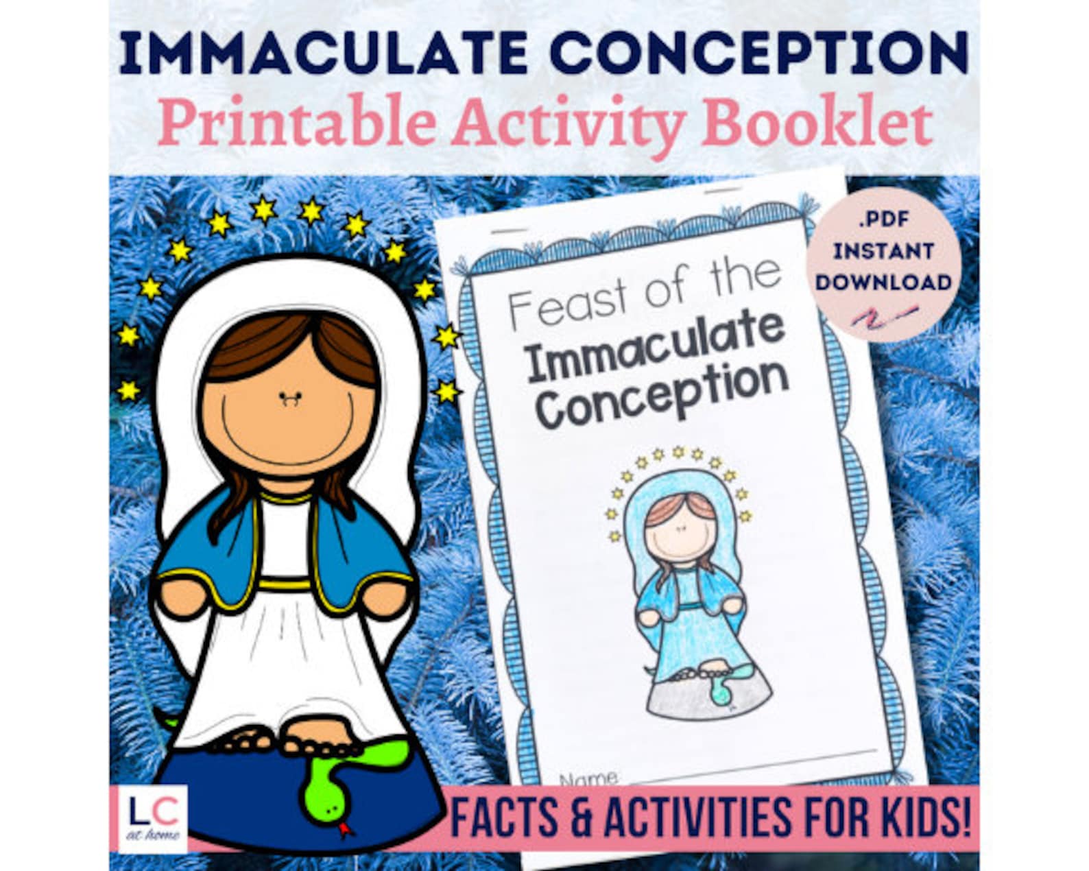 Feast of the Immaculate Conception Printable Activity Booklet for ...