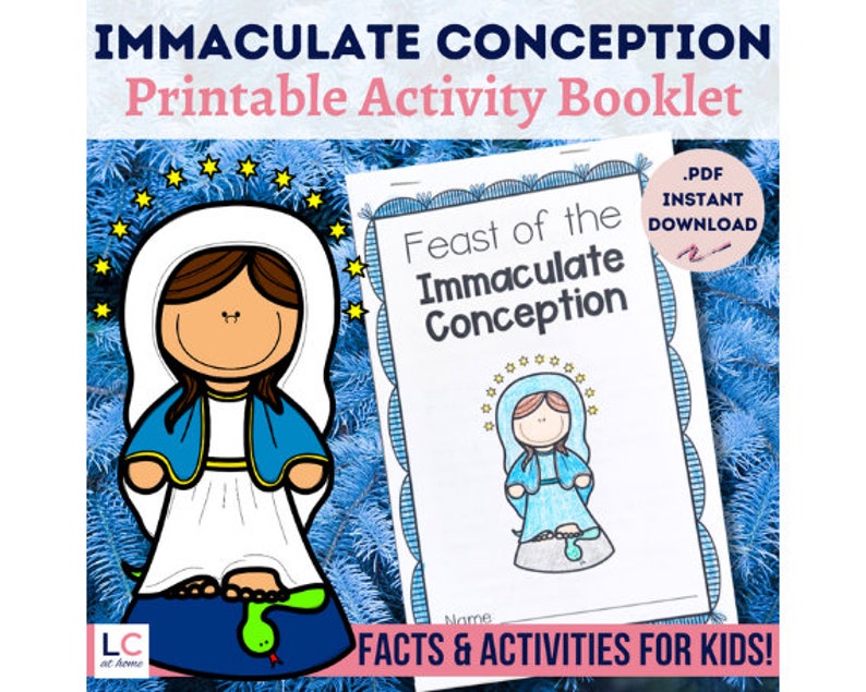 Feast of the Immaculate Conception Printable Activity Booklet for ...