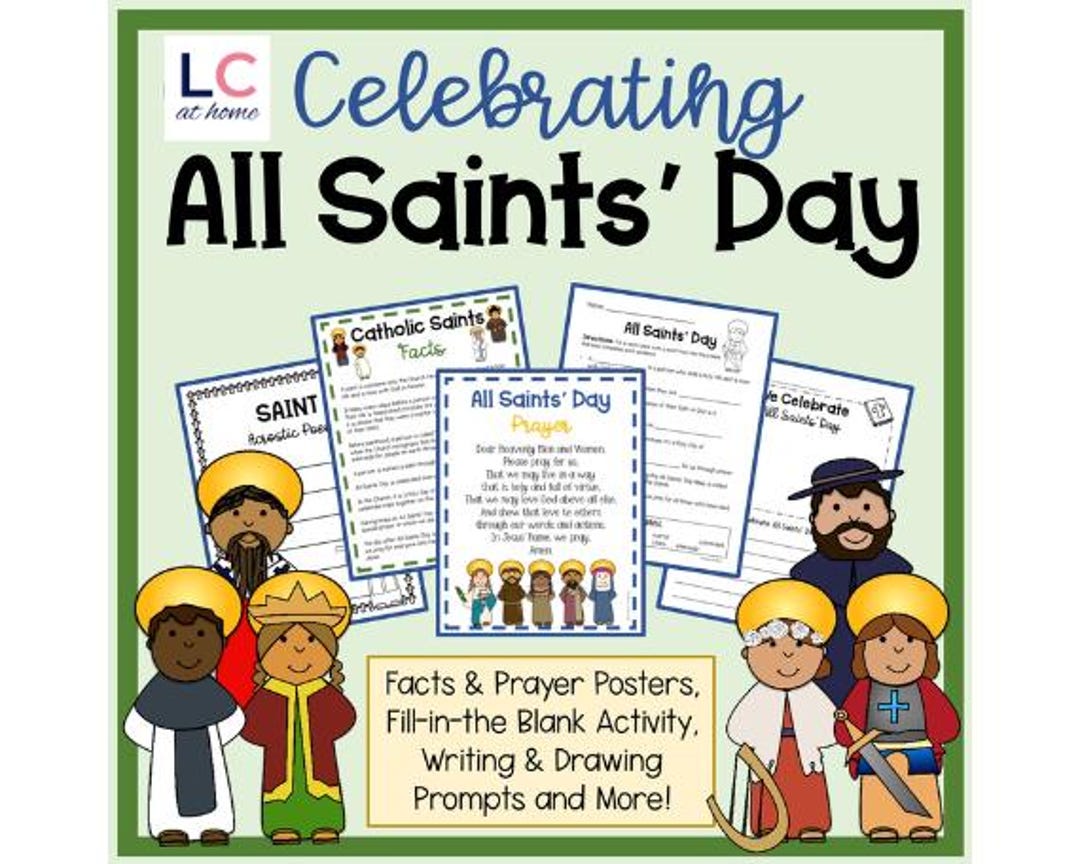 All Saints Day Activities for Catholic Kids | Prayer Facts Worksheets ...