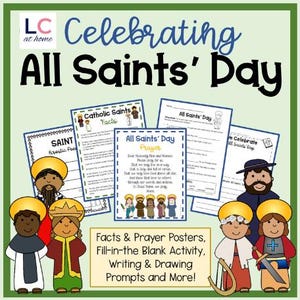 All Saints Day Activities for Catholic Kids | Prayer Facts Worksheets ...